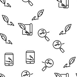 Signature signing seamless pattern Royalty Free Vector Image