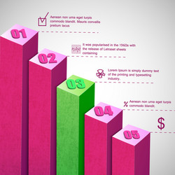 Business diagram template with numbers Royalty Free Vector