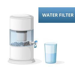 Home water filter cartoon Royalty Free Vector Image