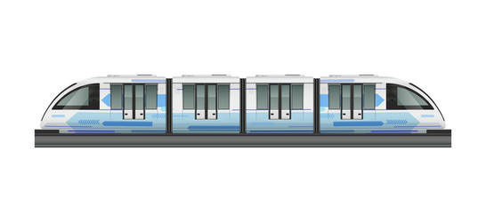 Shuttle train carriage composition Royalty Free Vector Image
