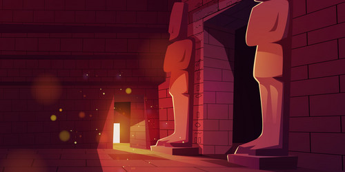 Egypt temple or pyramid interior game tomb room Vector Image