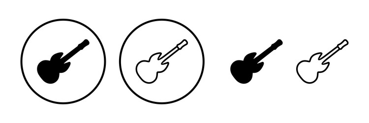 Guitar icon musical instrument sign Royalty Free Vector