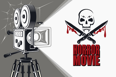 Movie night colorful poster template Royalty Free Vector