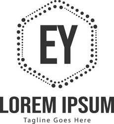 Initial ey logo template with modern frame Vector Image