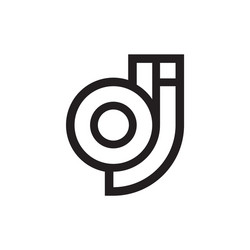 D j circle lines design template Royalty Free Vector Image