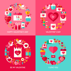 Valentines day posters set Royalty Free Vector Image