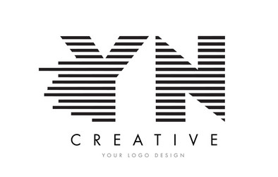 Creative white letters yn y n logo with leading Vector Image