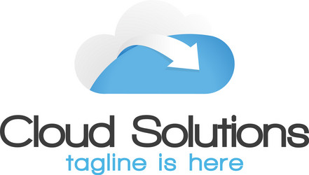 Cloud solutions logo Royalty Free Vector Image