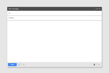 Email template mail mockup window browser blank Vector Image