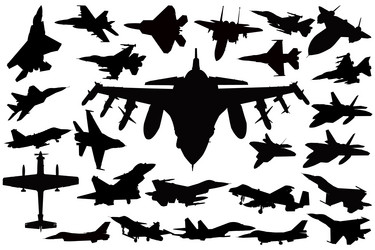 Fighter Jet Silhouette Vector Images (over 2,600)