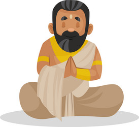 King janaka cartoon character Royalty Free Vector Image