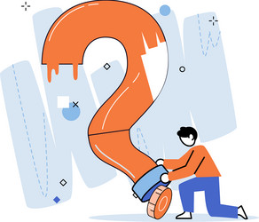 Question mark obtaining information of interest Vector Image