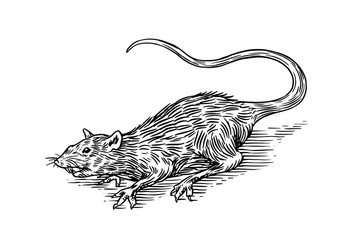 Rat hand drawn sketch Royalty Free Vector Image