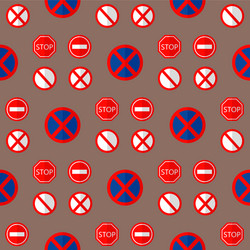 Traffic lights safety stop seamless pattern Vector Image