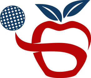 Apple golf ball Royalty Free Vector Image - VectorStock