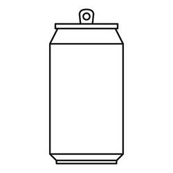 Beer can outline Royalty Free Vector Image - VectorStock