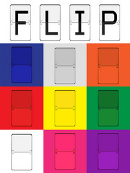 Flip clock number set board with numeral dial Vector Image