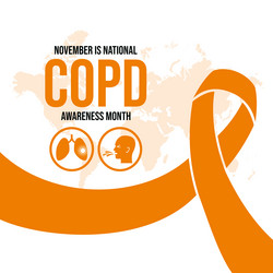 National copd awareness month poster Royalty Free Vector