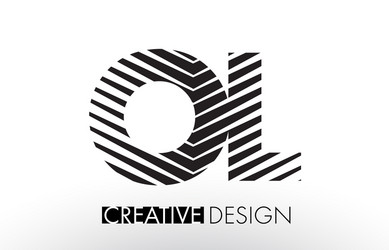 Ol o l letter logo with pink purple color Vector Image