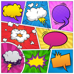 Comic book page concept Royalty Free Vector Image