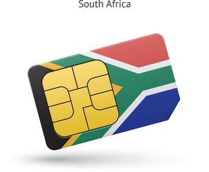 Canary islands mobile phone sim card with flag Vector Image