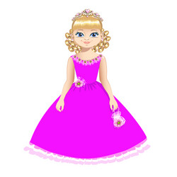 Beautiful princess with diadem Royalty Free Vector Image