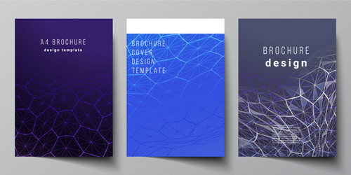 A4 brochure cover design with geometric shapes Vector Image