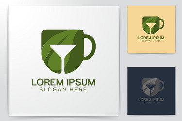 Green jar and leaf designs inspiration isolated Vector Image