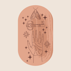 Mystery line art elements Royalty Free Vector Image