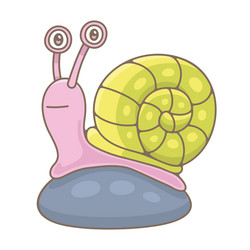 Cartoon snails with heart Royalty Free Vector Image