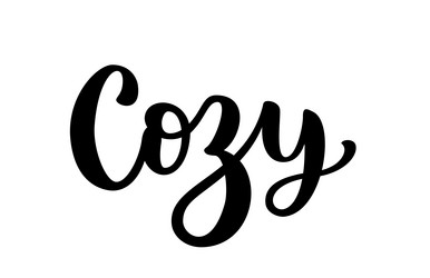 Cozy text only one single word printable Vector Image