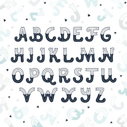Hand drawn cute letters numbers and symbols Vector Image