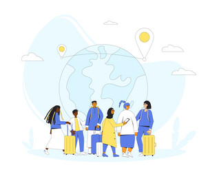 World inclusion travel concept Royalty Free Vector Image