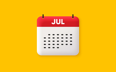 July month icon event schedule jul date calendar Vector Image