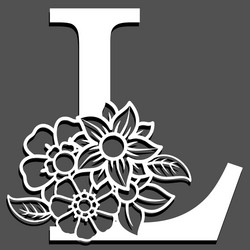 Flower Capital Letter L Vector Images (92)