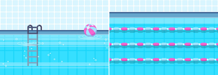 Top view swimming pool race Royalty Free Vector Image