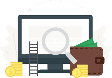 Computer monitor and money Royalty Free Vector Image