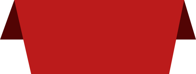 Red ribbon banner icon on white background Vector Image