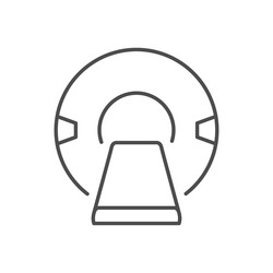 Mri scan line outline icon Royalty Free Vector Image
