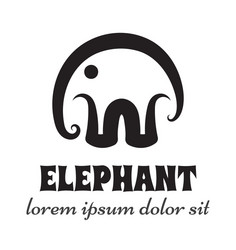 Save the elephants logo design protection of wild Vector Image