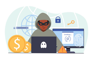 Icon of hacker Royalty Free Vector Image - VectorStock