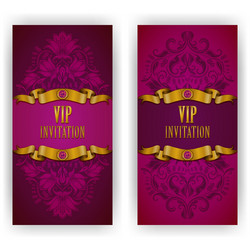 Brochure template invitation for vip party Vector Image