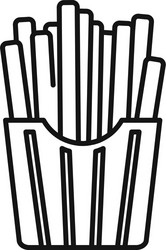 French Fries Outline Vector Images (over 3,800)
