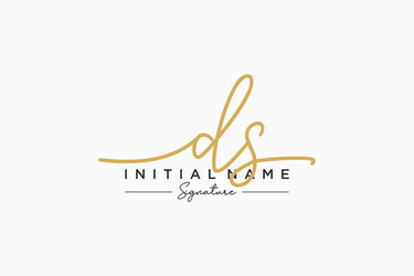 Initial ds signature logo template hand drawn Vector Image