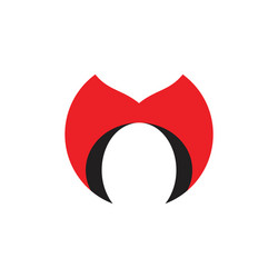 Letter m wavy drop water logo Royalty Free Vector Image