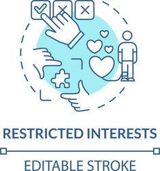 Restricted interests concept icon Royalty Free Vector Image