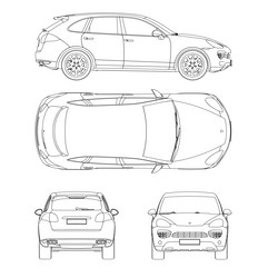 Top View Car Line Drawing Vector Images (over 150)