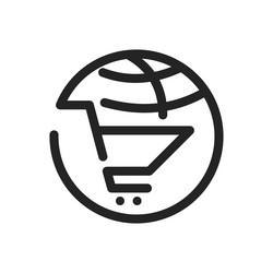 Shop logo template icon brand identity isolated Vector Image