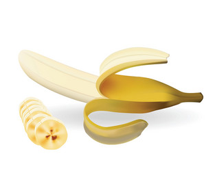 Cut banana Royalty Free Vector Image - VectorStock