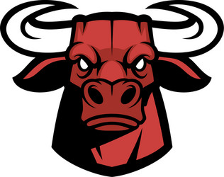 Angry bull head mascot Royalty Free Vector Image